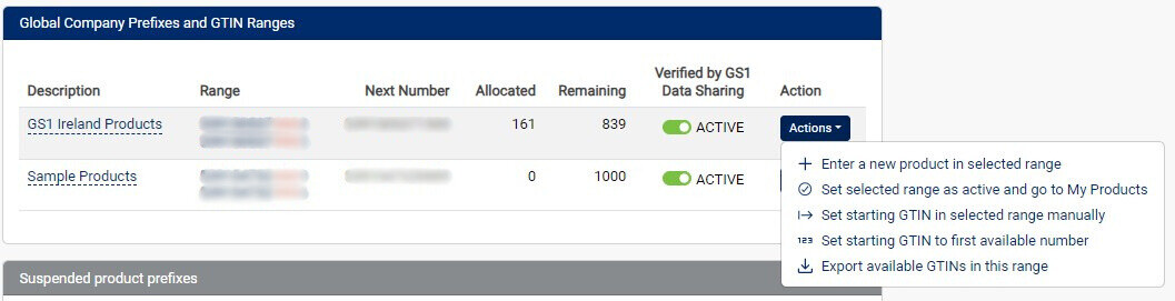 How to switch between prefixes in Barcode Manager