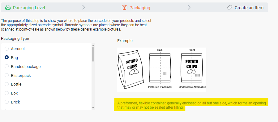 What Packaging Level and Type should I choose for my product?