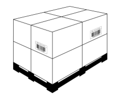 Where should pallet labels be placed?